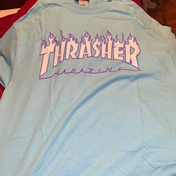 Thrasher | Tops | Thrasher Baby Blue Medium Shirt | Poshmark